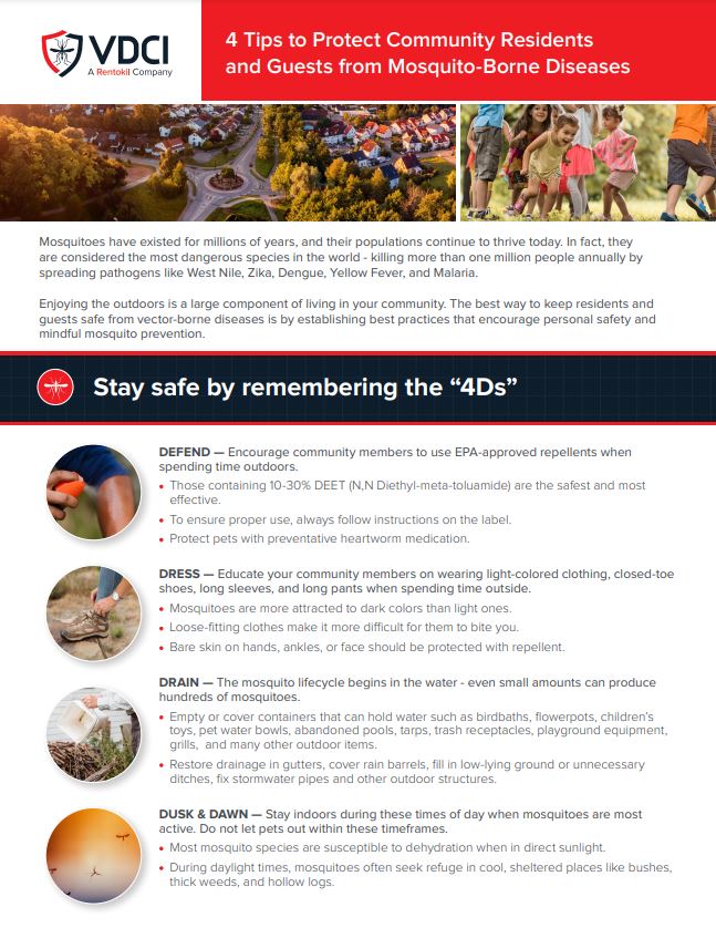 4 Tips to Protect Community Members From Mosquito Bites