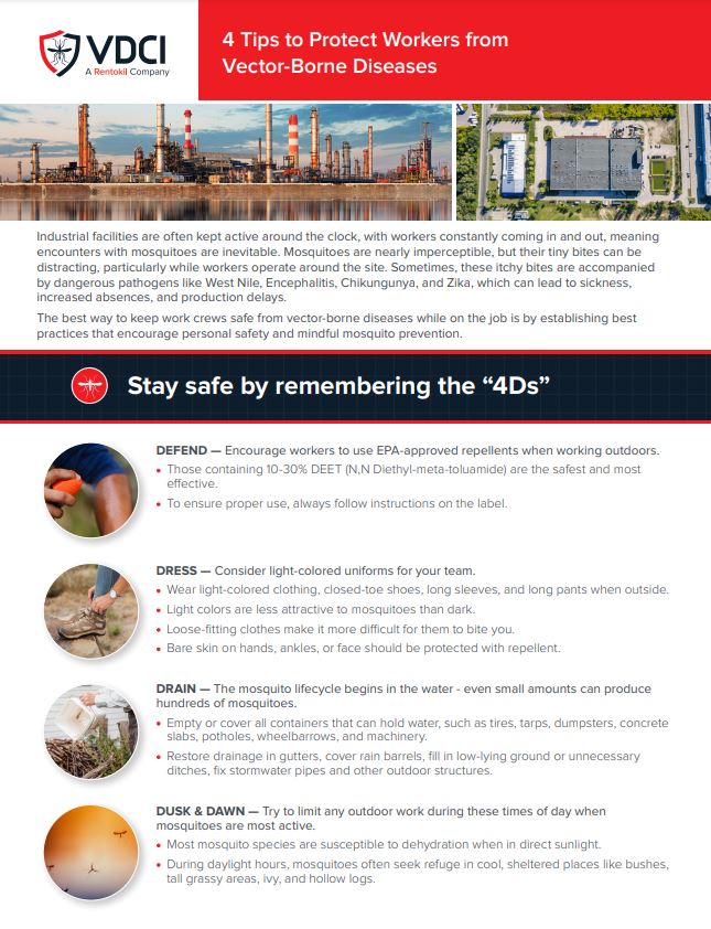 4 Tips to Protect Staff From Mosquito Bites at Industrial Facilities